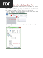 Cara Mengatur Margin 4433 di Word | PDF