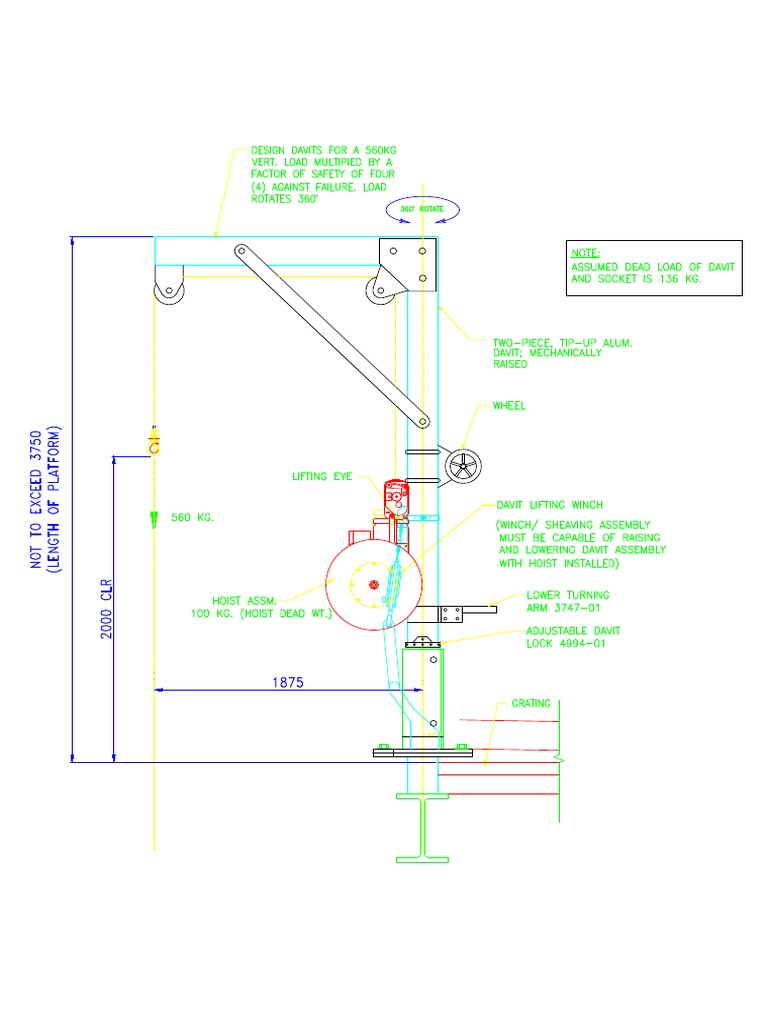 Design Concept - Davit With Winch and Rigging System | PDF
