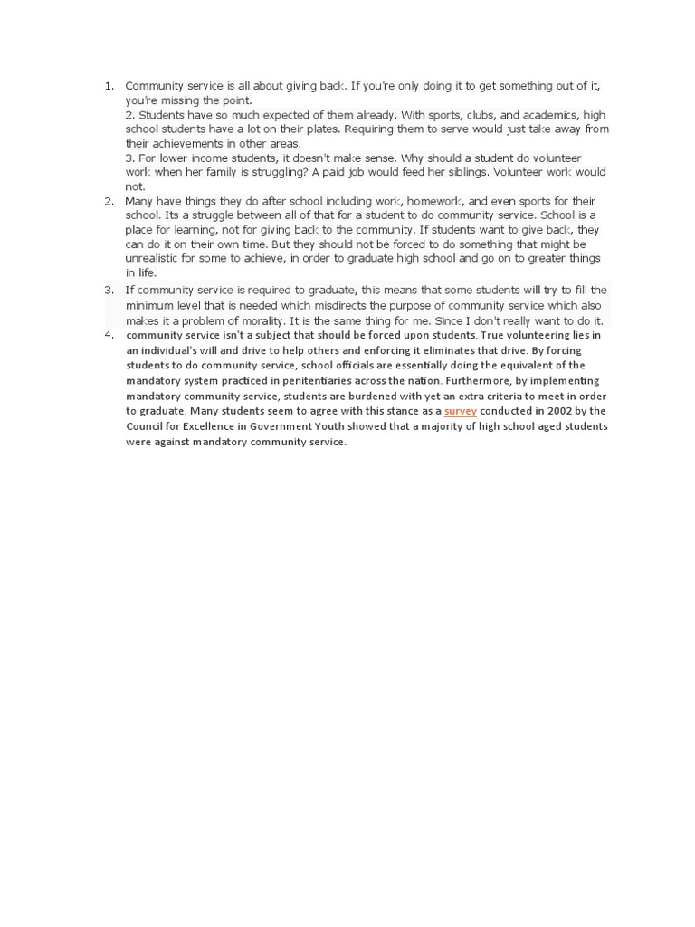 Community Service Is All About Giving Back | PDF