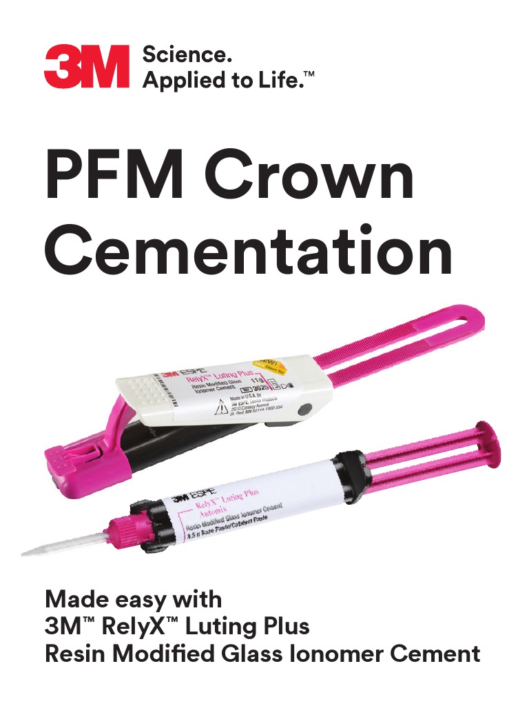 PFM And Zirconia Crown Cementation Guide PDF Cement Chemical