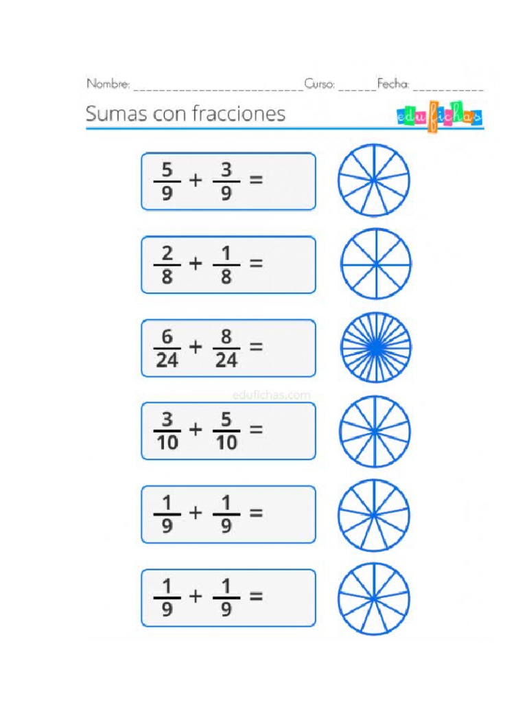 Sumay Resta de Fracciones 4 Grado | PDF