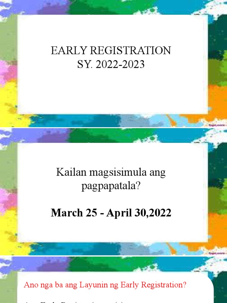 Final Early Registration | PDF
