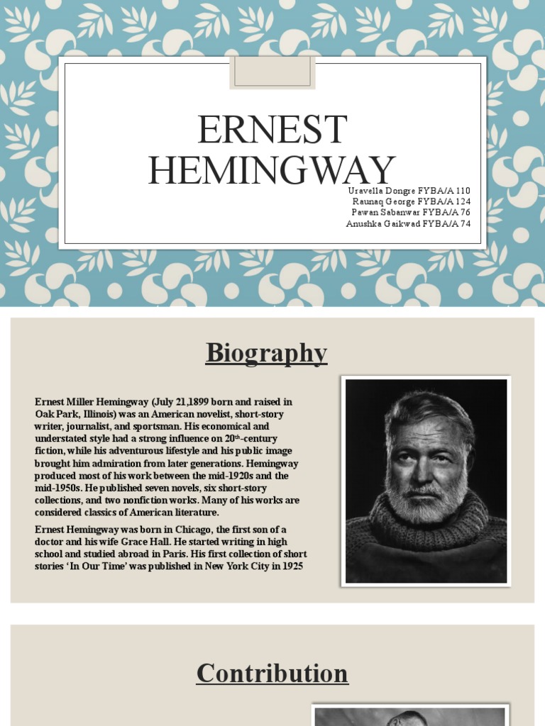 Ernest Hemingway | Download Free PDF | Ernest Hemingway | Books