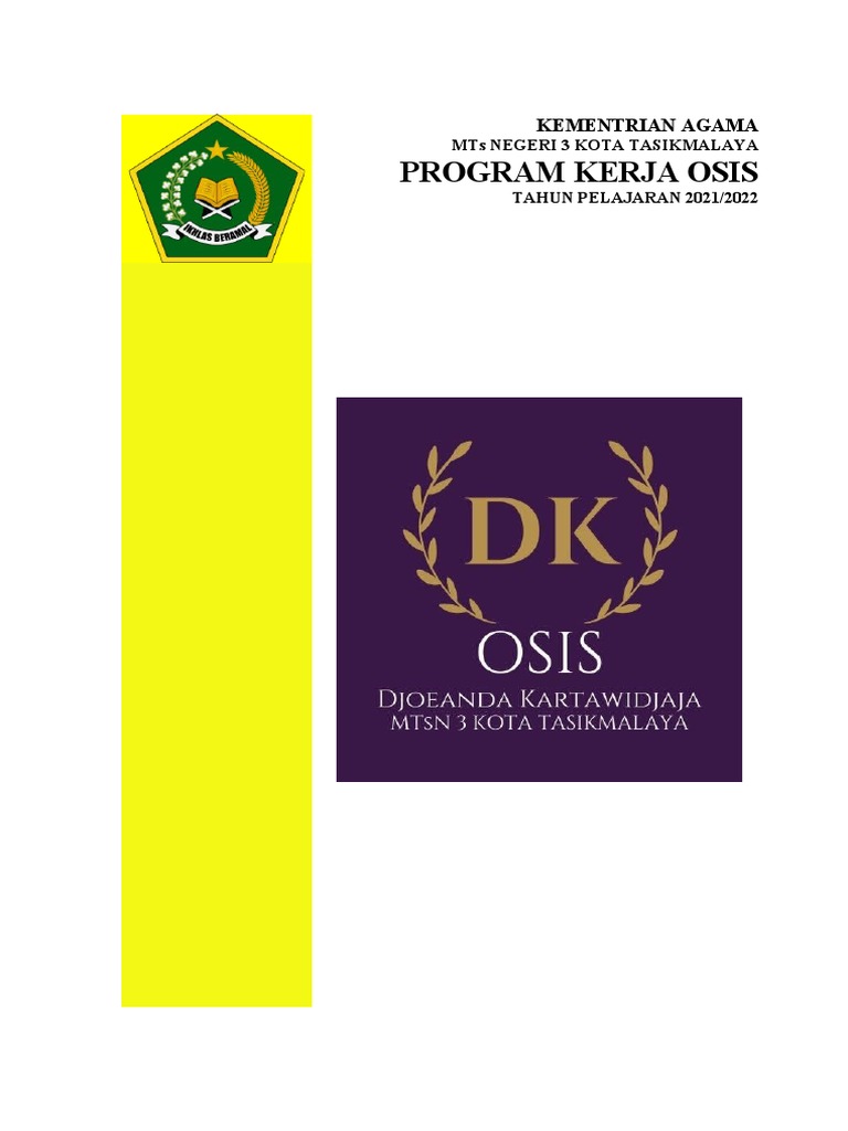 Program Kerja OSIS TP 2021-2022 | PDF