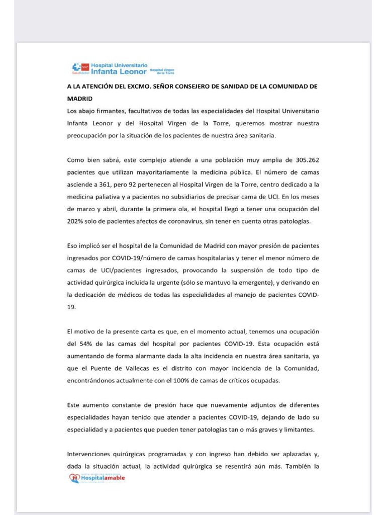 Carta de Los Medicos | PDF
