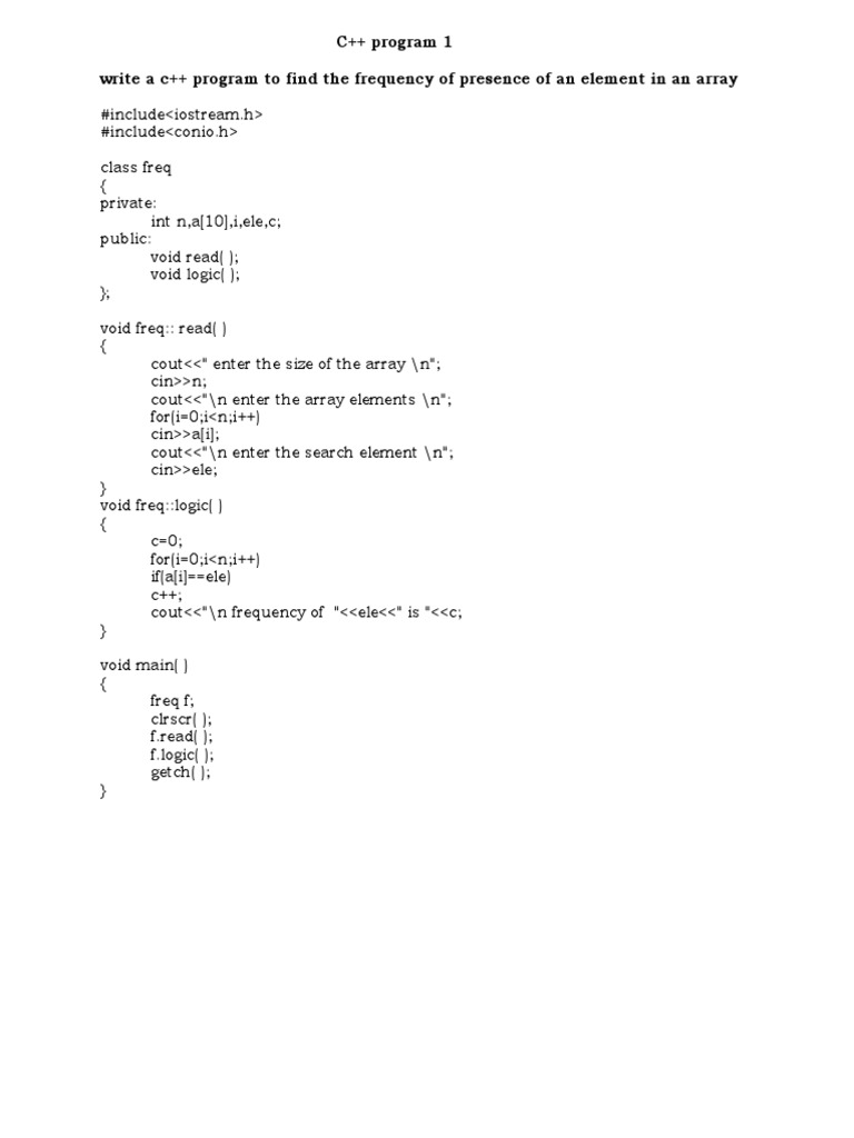 2 PUC C++ Programs | PDF | Computer Programming | Algorithms And Data ...