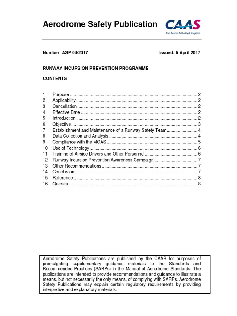 Runway Incursion Prevention Programme (88kb) | PDF | Airport | Air ...