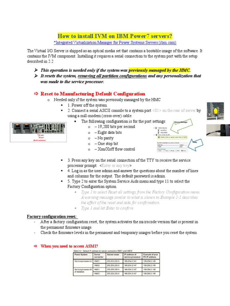 How to install IVM on IBM Power7 servers | PDF | Command Line Interface ...