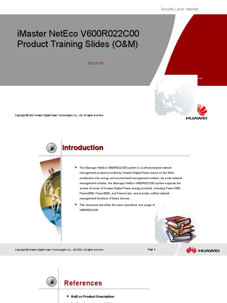 IMaster NetEco V600R022C00 Product Training Slides (O&M) | PDF