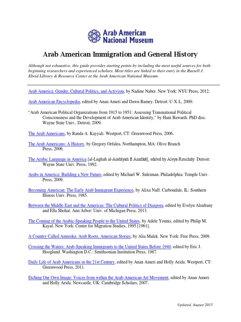 Arab American National Museum - Arab American Immigration and General ...