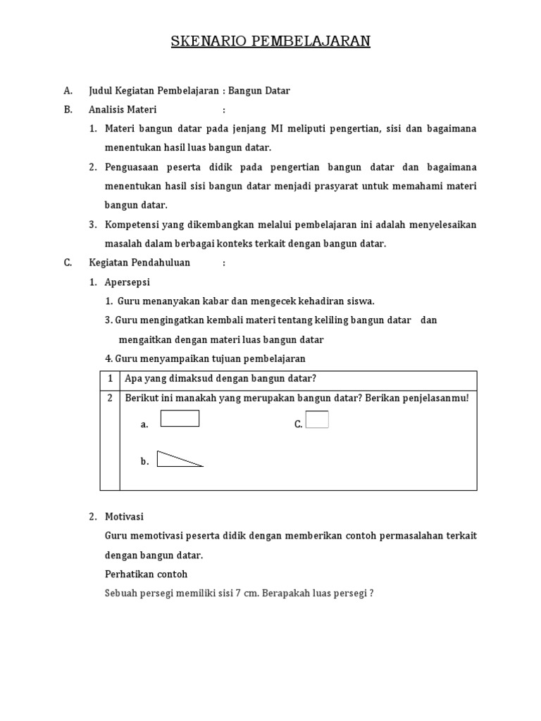 Skenario Pembelajaran | PDF