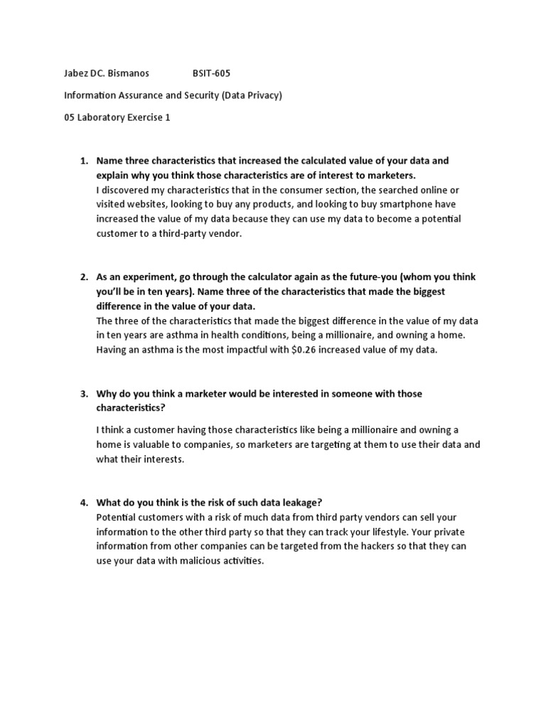 Info Assurance 05 Laboratory Exercise 1 | PDF