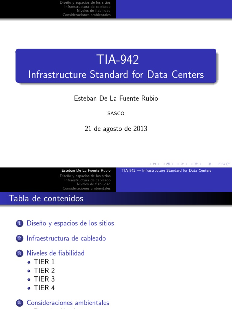 TIA-942 Infrastructure Standard For Data Centers | PDF | Ingeniería de ...