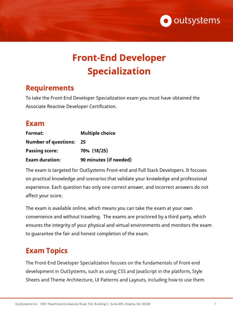 Front-End Specialization Detail Sheet - en | PDF | Test (Assessment ...
