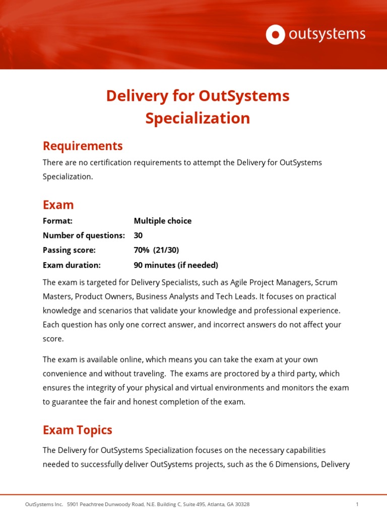 Delivery For OutSystems Specialization Detail Sheet - EN | PDF | Scrum ...