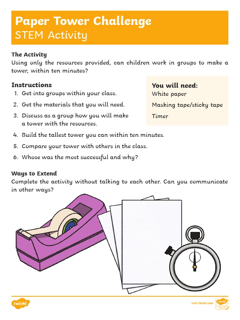 Paper Tower Activity | PDF