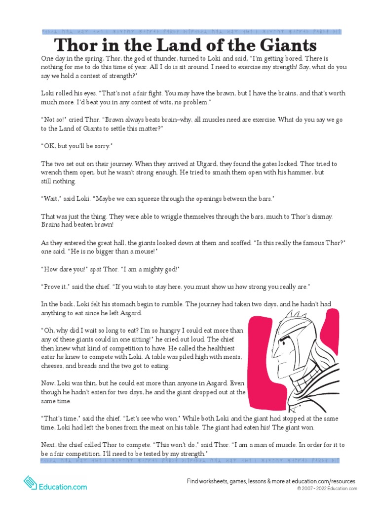 Thor in The Land of Giants | PDF