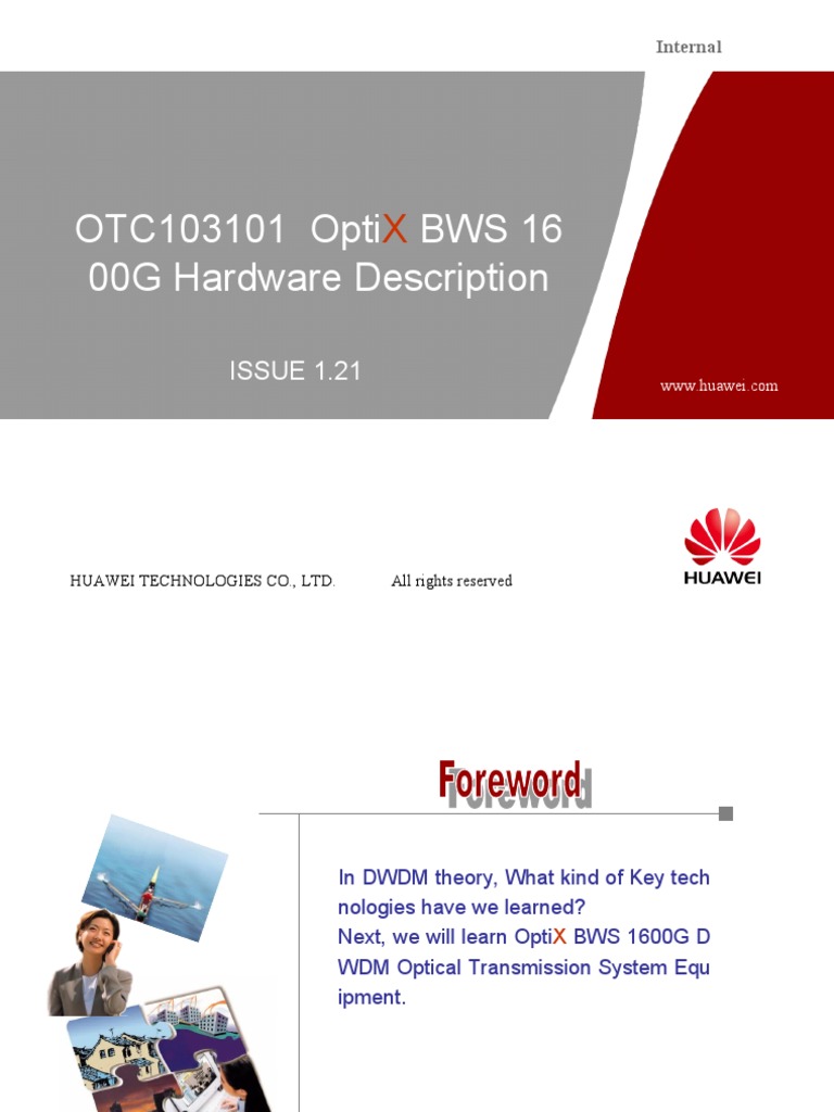 OptiX BWS 1600G DWDM System Overview | PDF | Wavelength Division ...