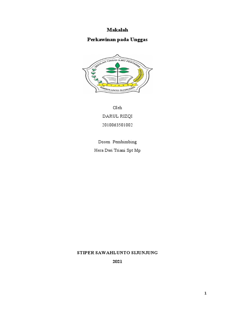 Makalah Dasar Ternak Unggas | PDF Makalah Dasar Ternak Unggas | PDF