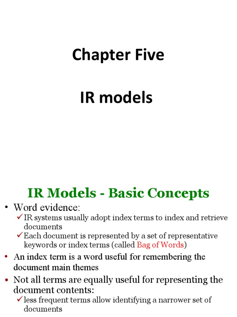 Chapter Five IR Models | PDF | Information Retrieval | Search Engine ...