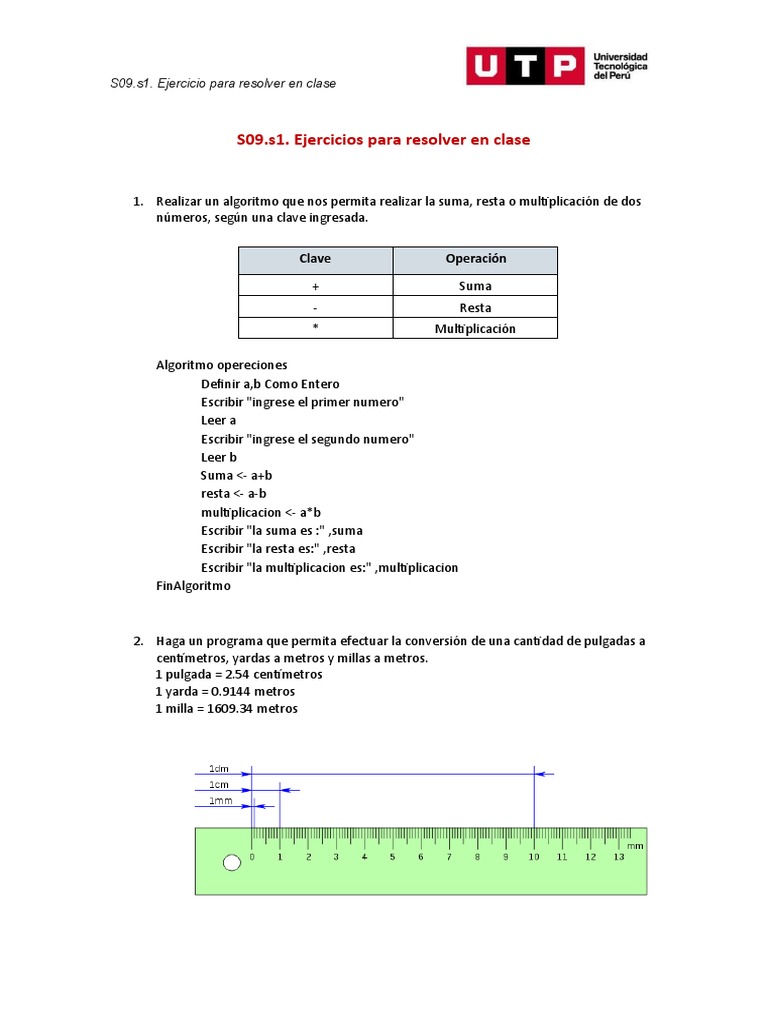 S09.s1. Ejercicios para Resolver en Clasea DESARROLLLO | PDF | Matemáticas | Ciencias de la ...