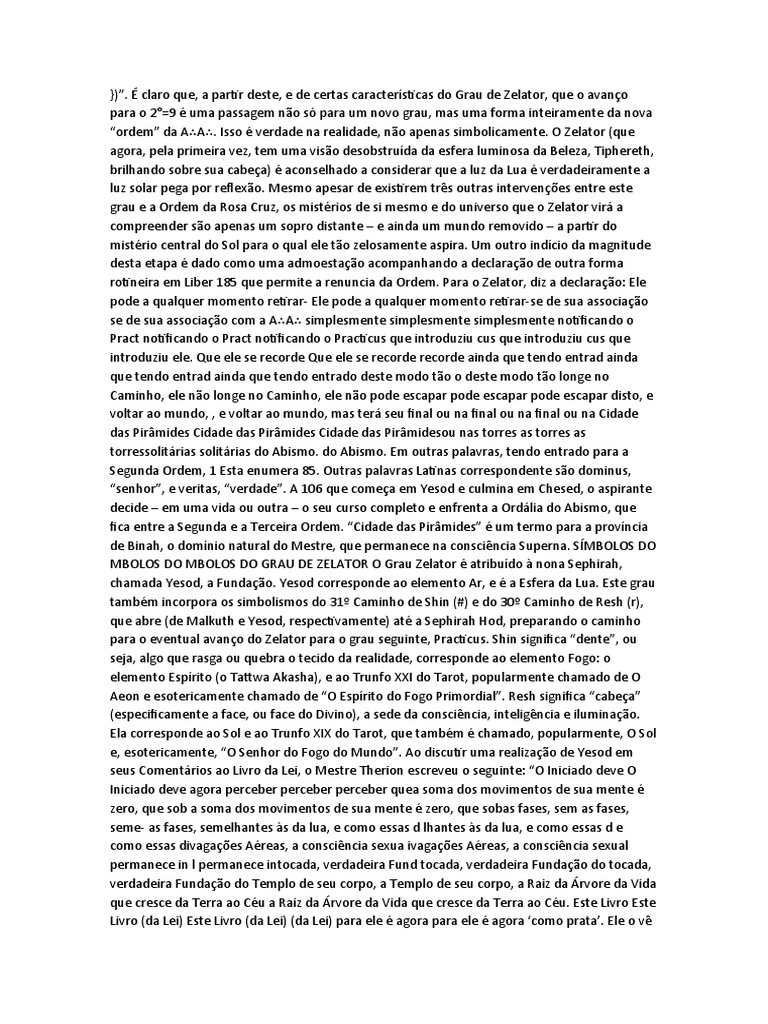 Grau de Zelator na A∴A∴: Simbolismo e Avanço | PDF | Filosofia ...