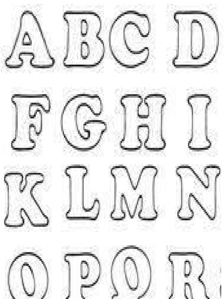 Molde de Letra Redondo Con Puntitas Agrandadas | PDF