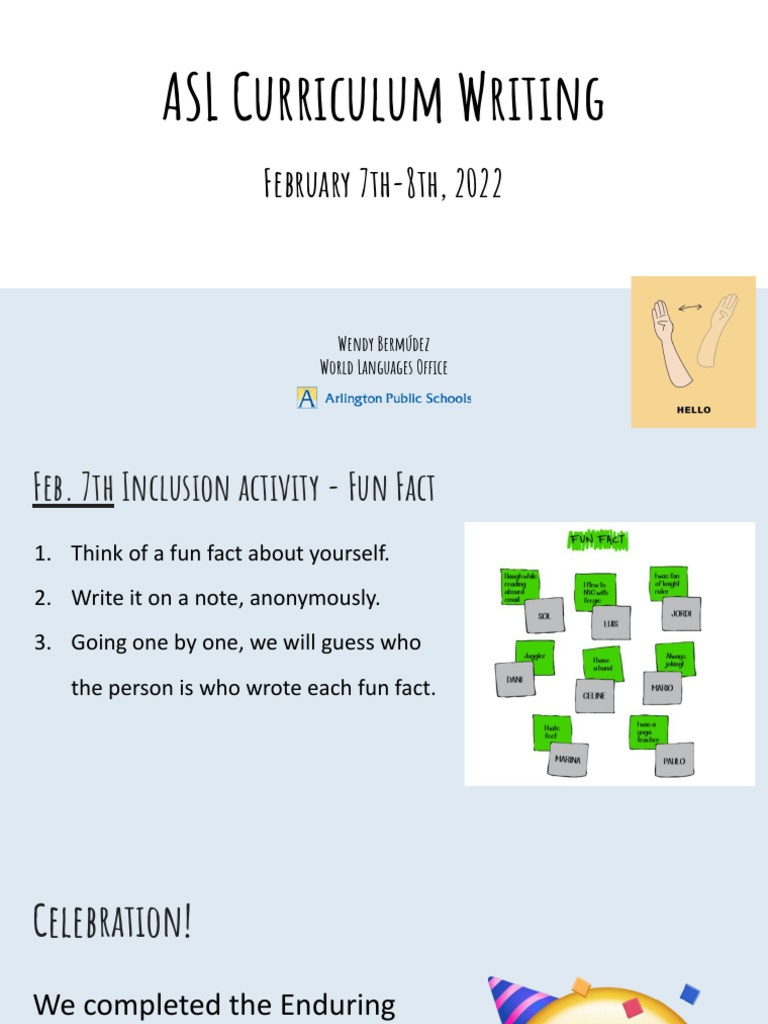 ASL Curriculum Development Workshop | PDF | Educational Psychology ...