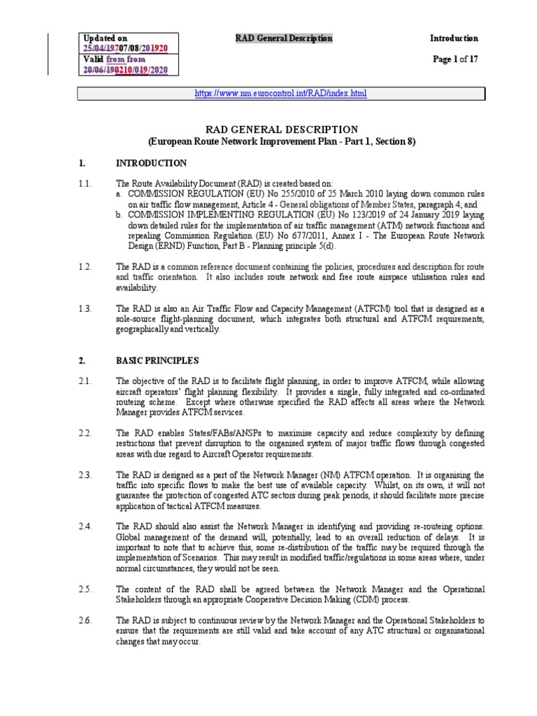 RAD General Description Introduction | PDF | Air Traffic Control ...