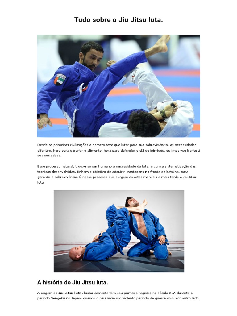 Confira Tudo Sobre o Jiu Jitsu Luta - Blog Pratique FItness | PDF | Jiu ...