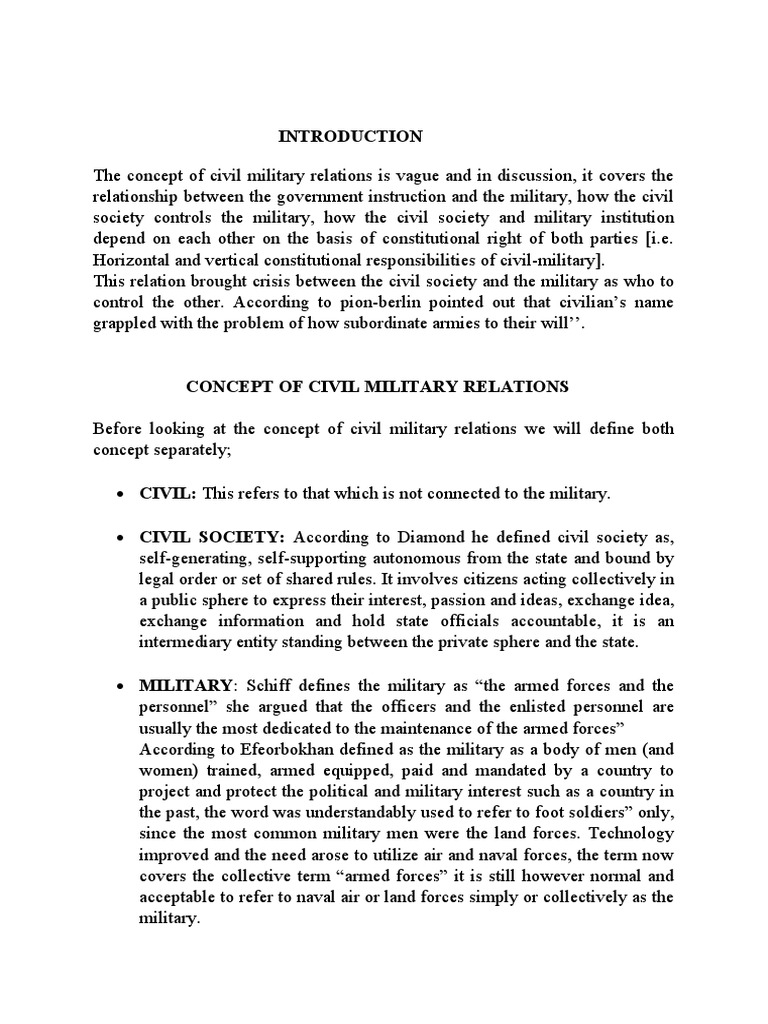 Civil-Military Relations Explained | PDF | Civil–Military Relations ...