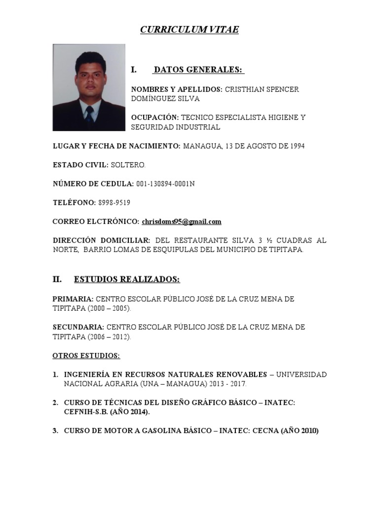 Curriculum Chris | PDF