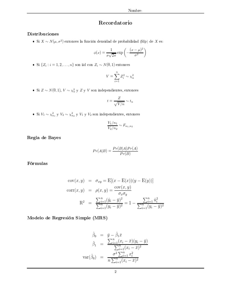 Econometría Básica (Matrices y Estimadores) Bien Explicado Compilado | PDF | Media | Mínimos ...