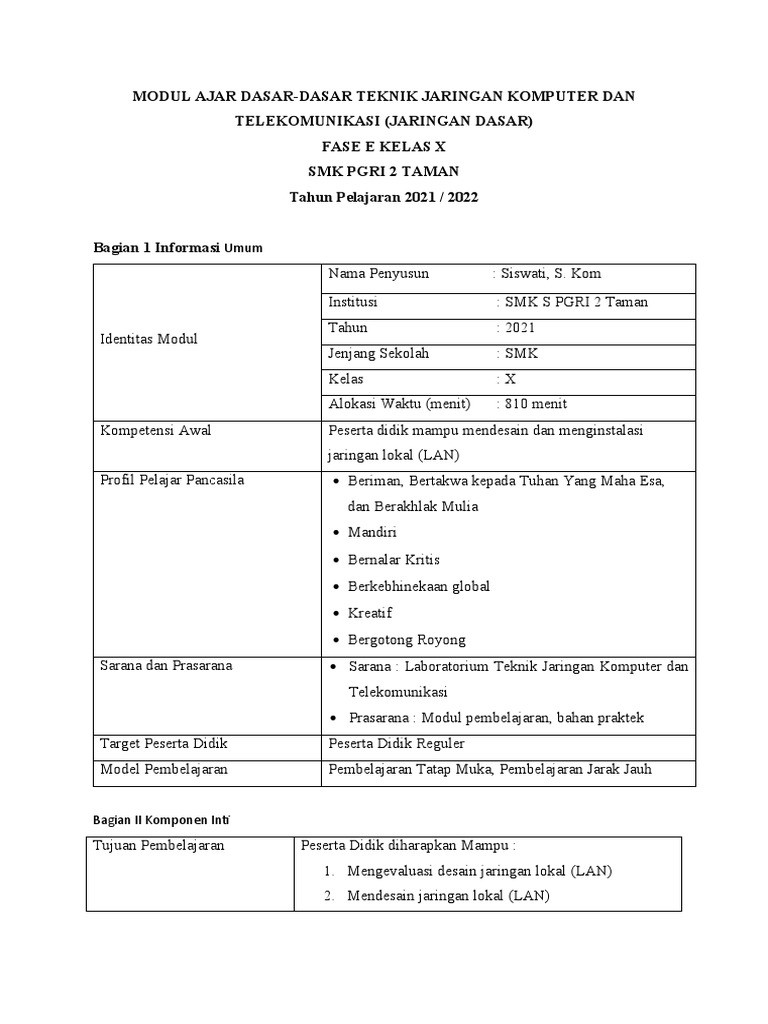 Modul Ajar DPK (Jardas) | PDF | Komputer