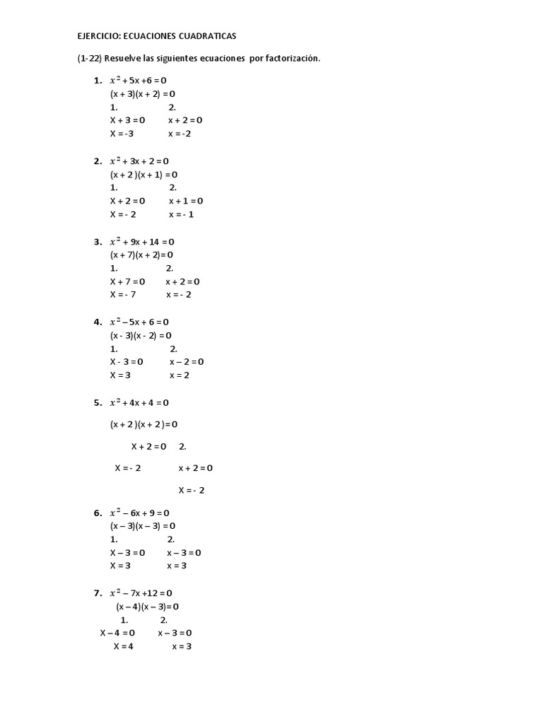 Ecuaciones Cuadraticas | PDF