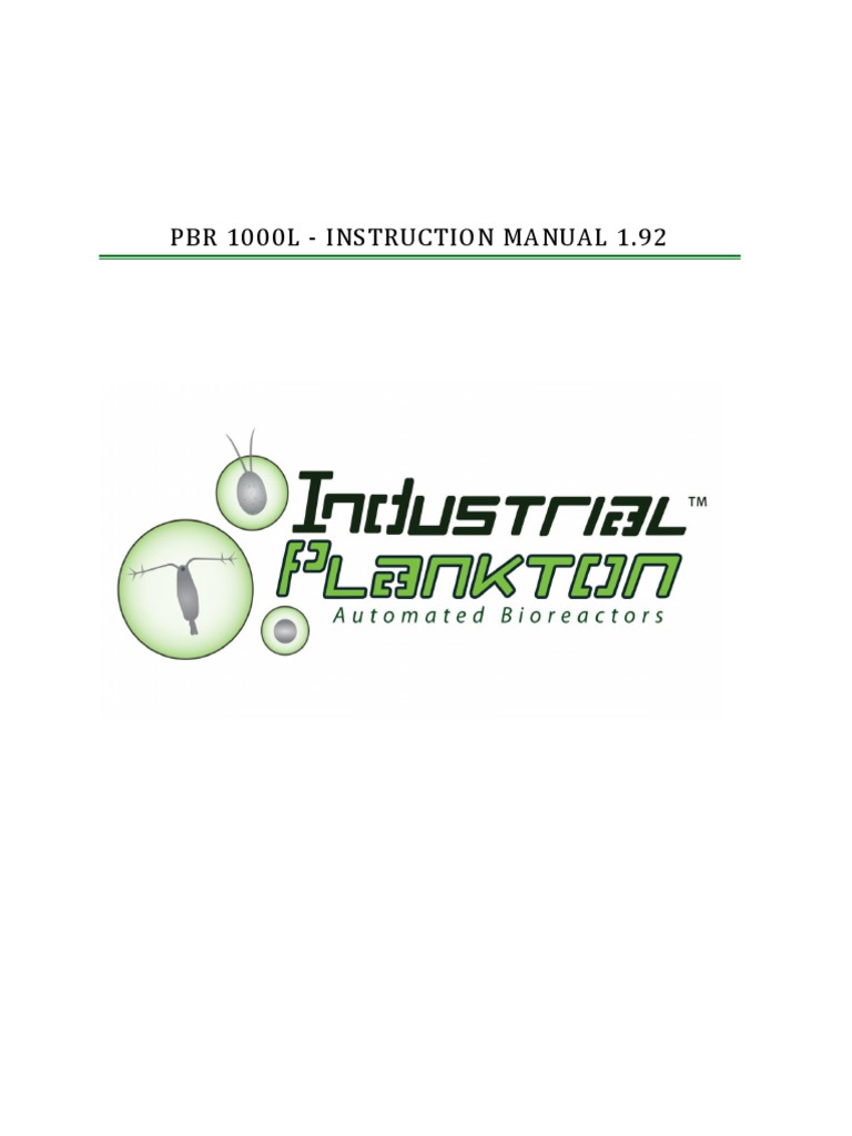 PBR 1000L - Instruction Manual 1.92 | PDF