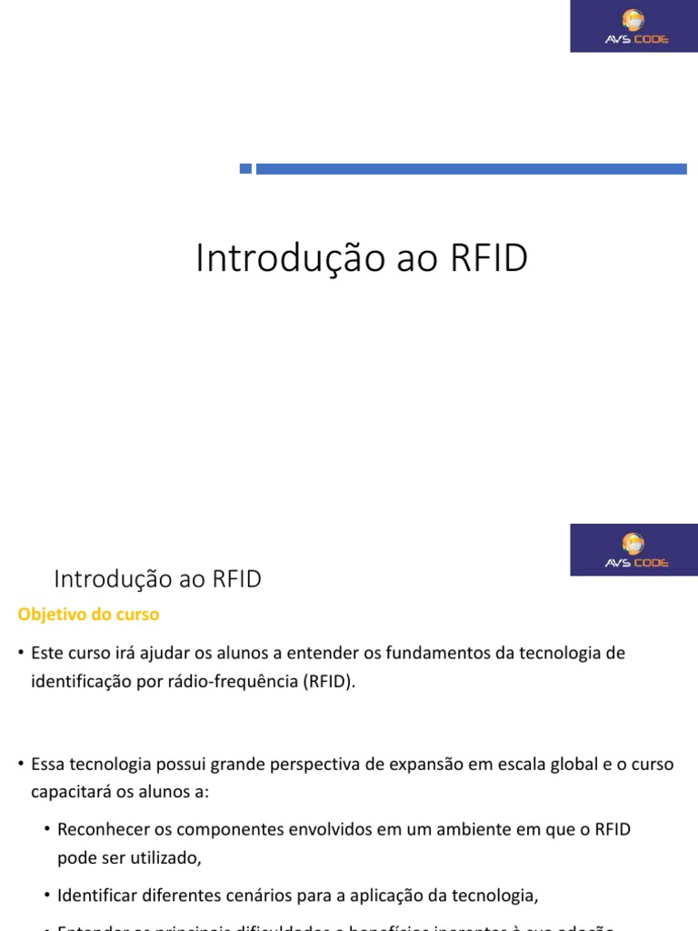 Curso 01 - Introducao RFID - v1 | PDF | Identificação de ... Curso 01 - Introducao RFID - v1 | PDF | Identificação de ...