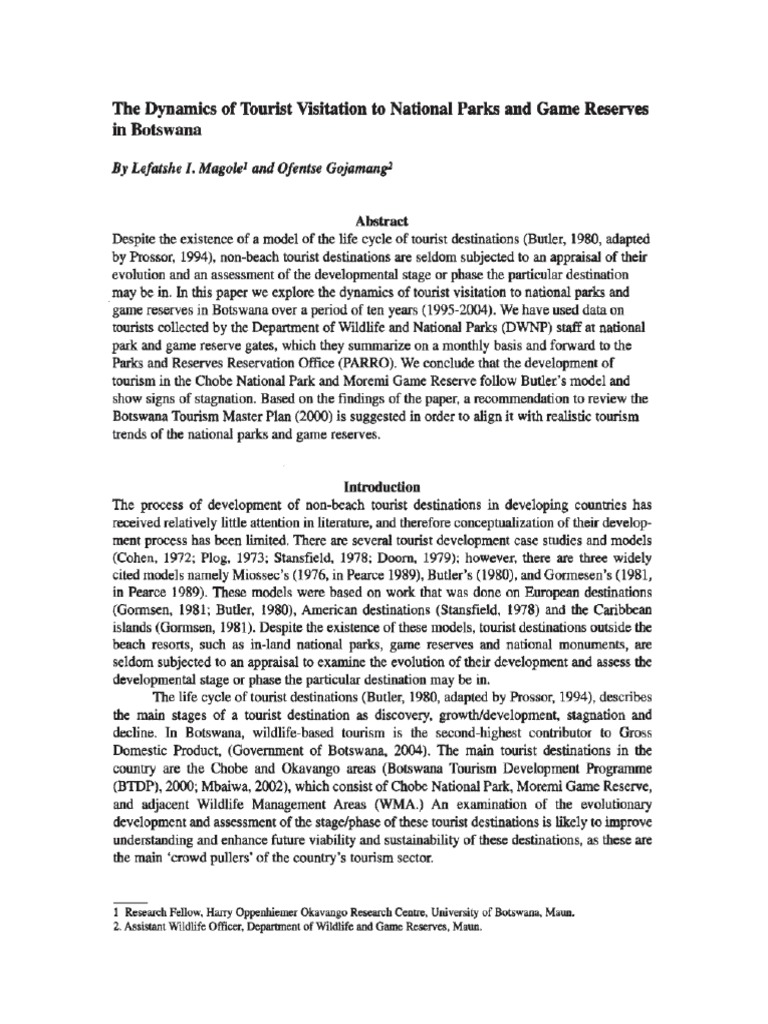 Magole 2005 Dynamics | PDF