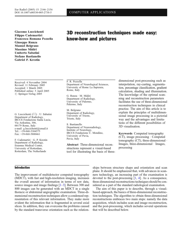3D Reconstruction Made Easy | PDF | Voxel | Ct Scan