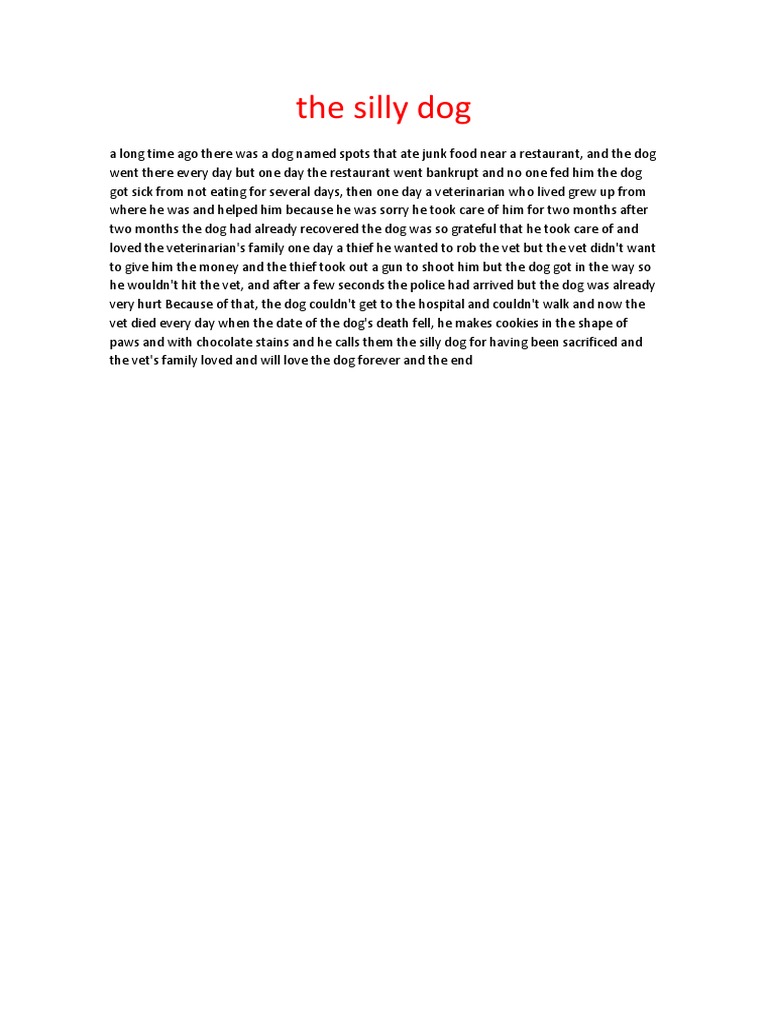 The Silly Dog PDF