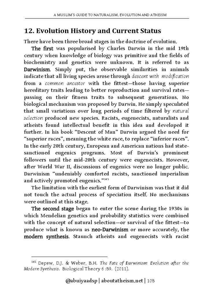 Evolution Book History | PDF | Evolution | Natural Selection