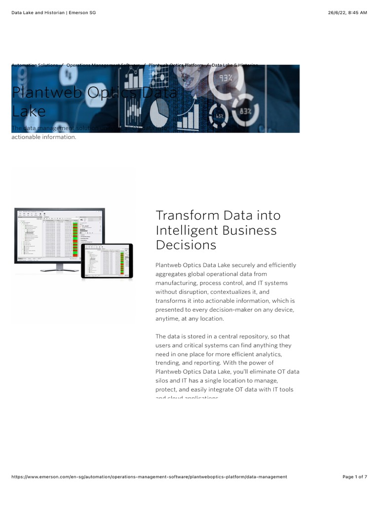 Plantweb Optics Data Lake: Transform Data Into Intelligent Business ...