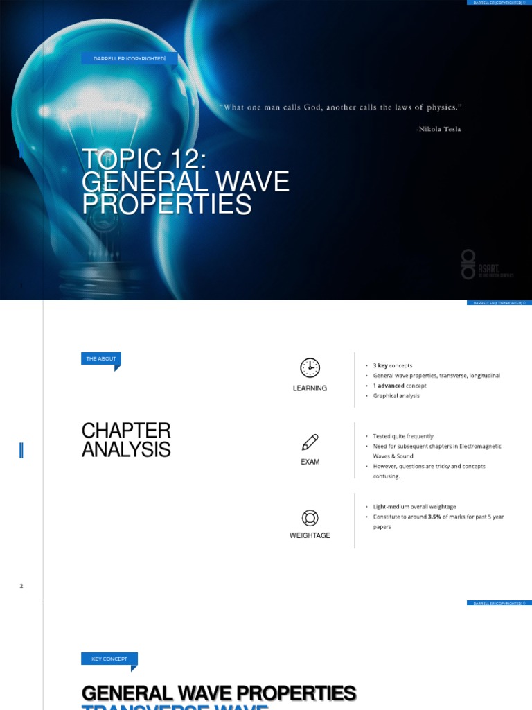 Topic 12 Physics | PDF | Waves | Wavelength