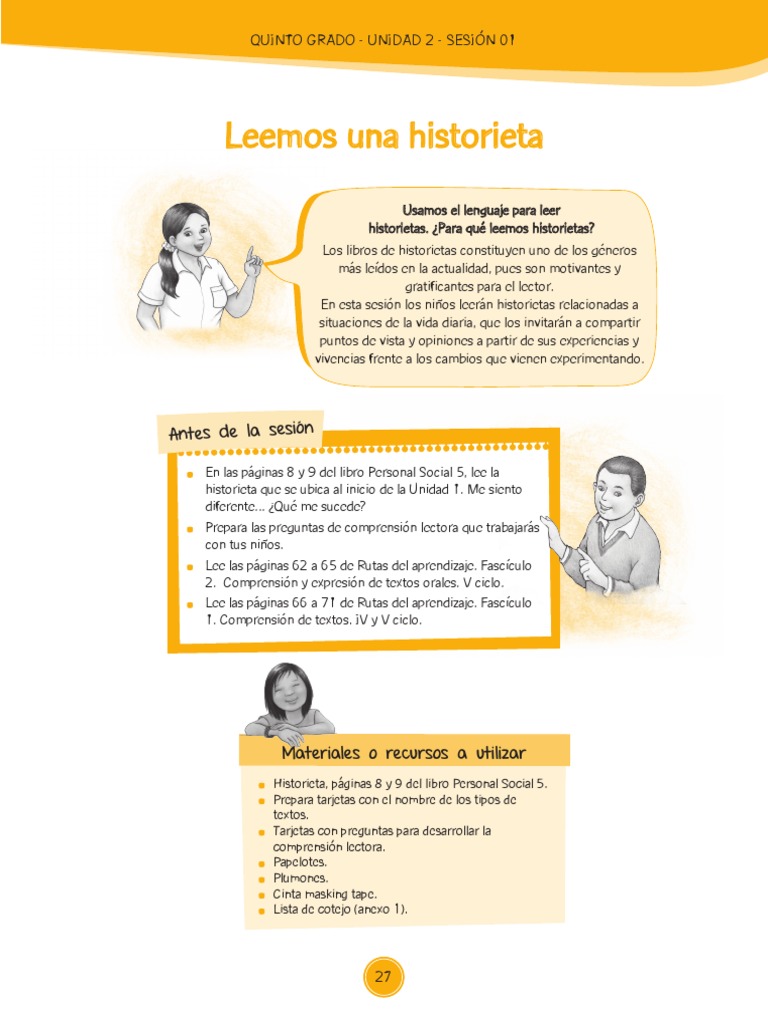 Leemos Una Historieta | PDF | Cómics | Comprensión lectora