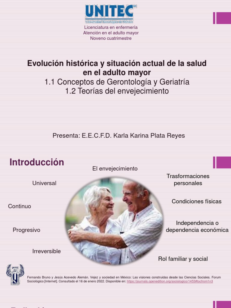 Conc. Geriatria - TEorias Del Envejecimiento | PDF | Envejecimiento | Gerontología