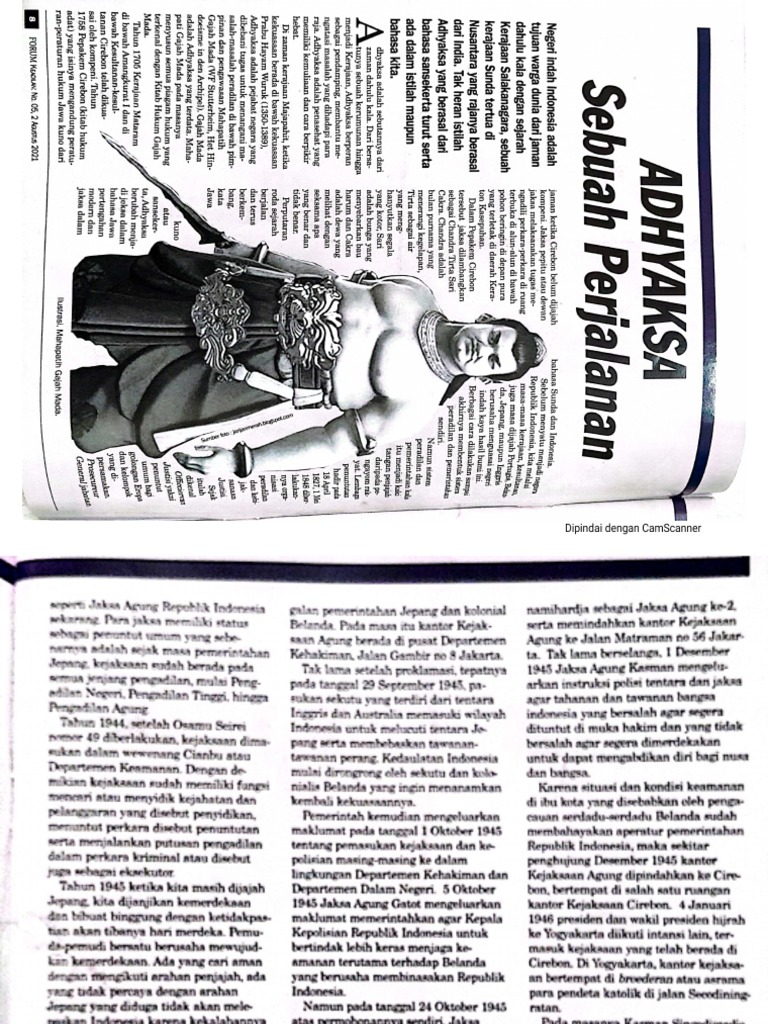 Sejarah Adhyaksa Sebuah Perjalanan | PDF