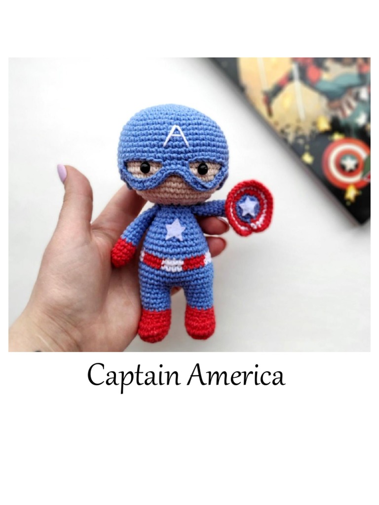 Captain America: Crochet Pattern by Daydarcycrochet | PDF | Crochet ...