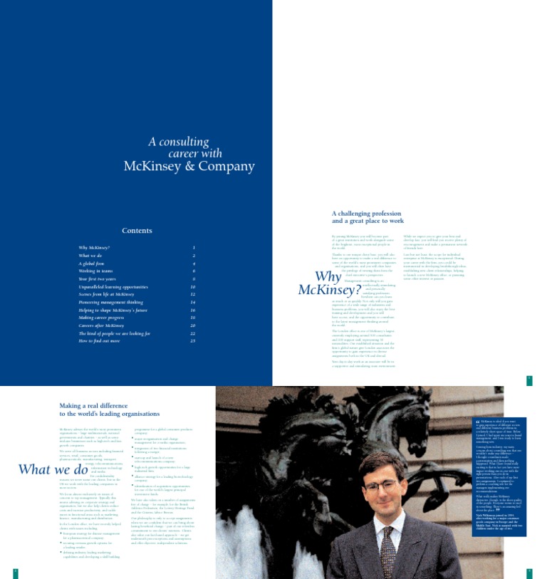 A Consulting Career With Mckinsey Company Download Free Pdf Mc