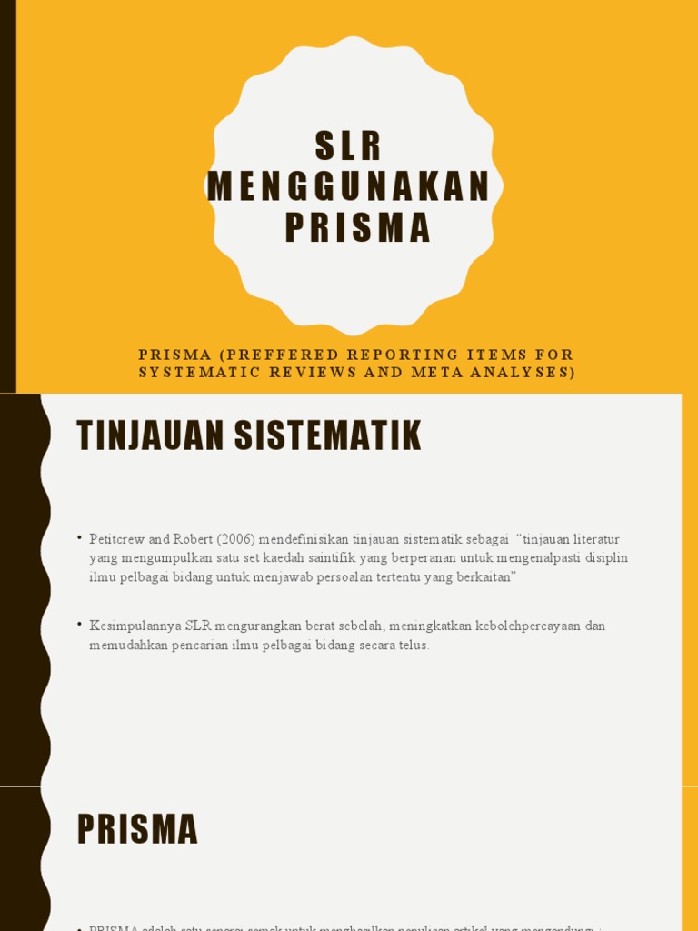 SLR Menggunakan PRISMA-video | PDF