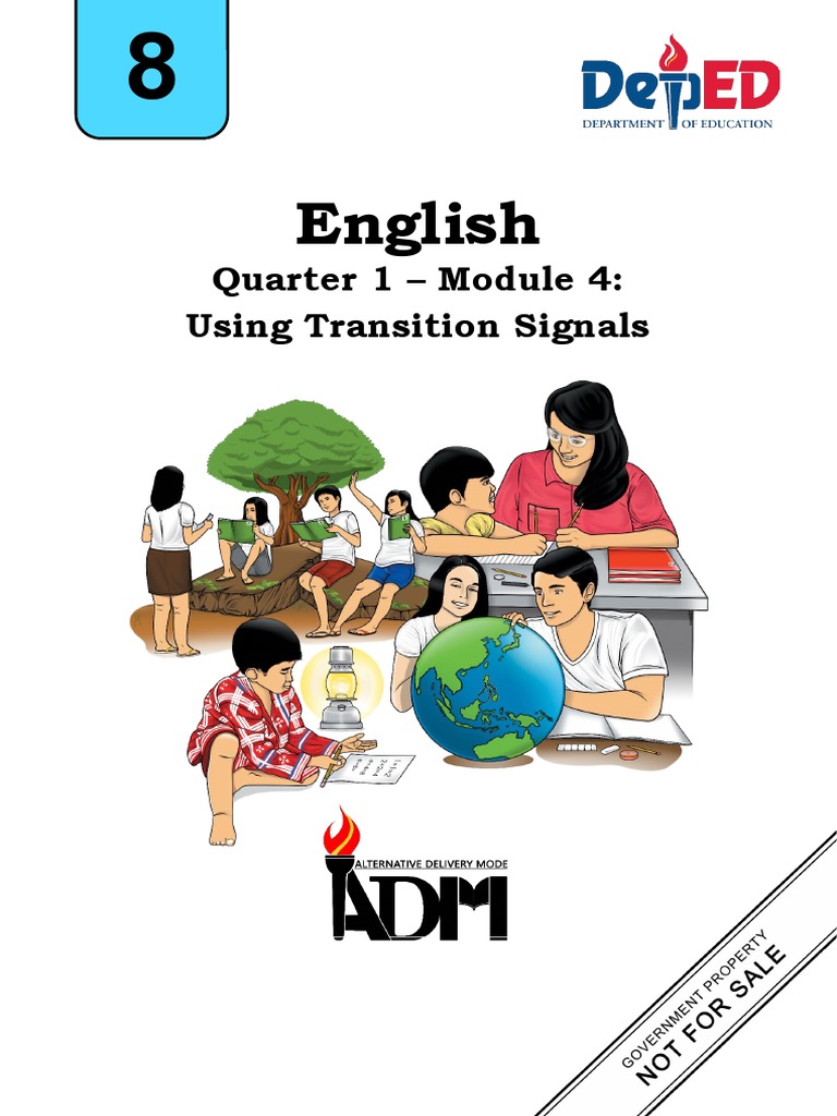 English: Quarter 1 - Module 4: Using Transition Signals | PDF ...